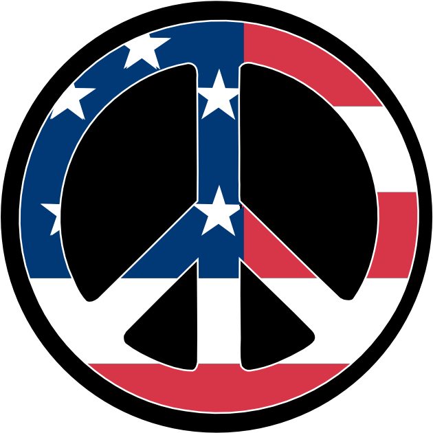 Scalable Vector Graphics Us Flag Peace Symbol Scallywag - Red White And ...