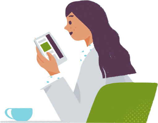 Download A Woman With The Latest Version Of Slack On Her Phone ...