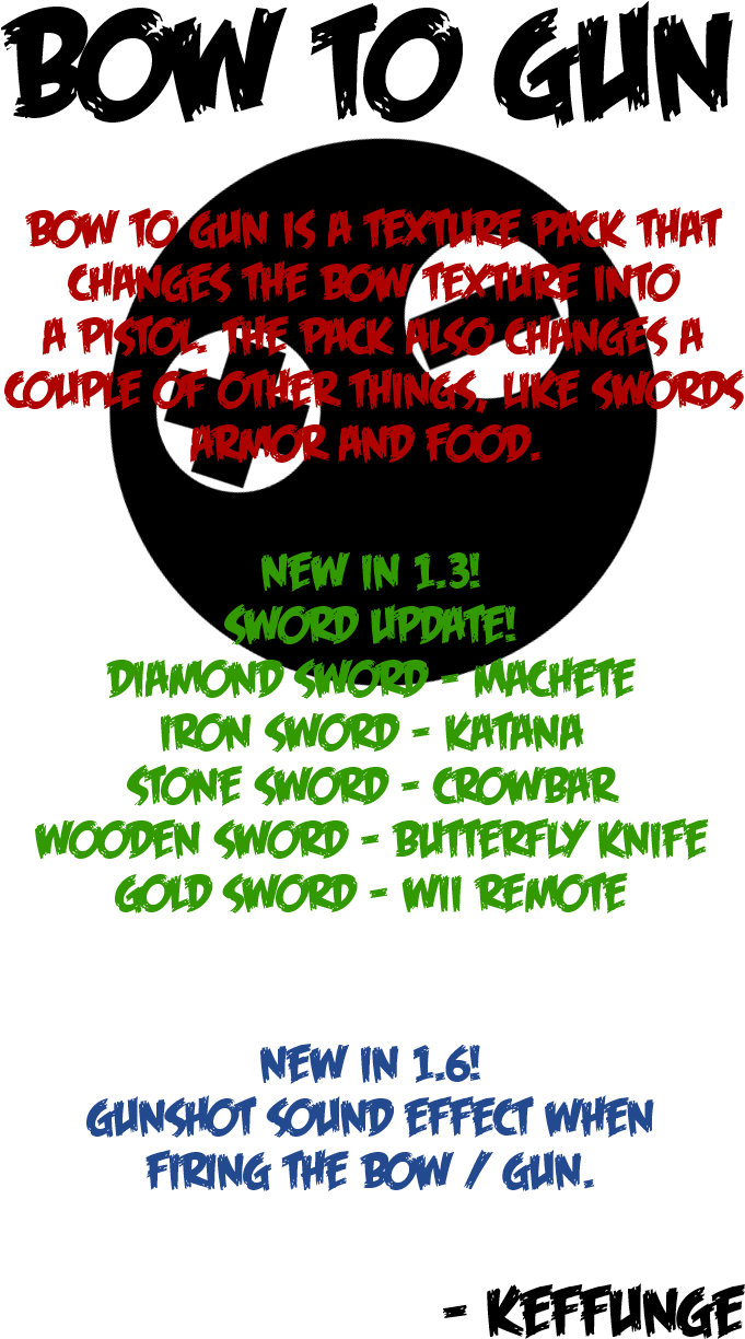 Download Bow To Gun Hd Resource Pack 2 - Guns Better Than Bows PNG ...