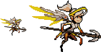 Mercy Vanilla - Overwatch Mercy Pixel Art - Free Transparent PNG ...
