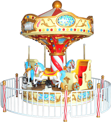 Download 6 Player Carousel Indoor Outdoor Ride - Transparent Carousel ...
