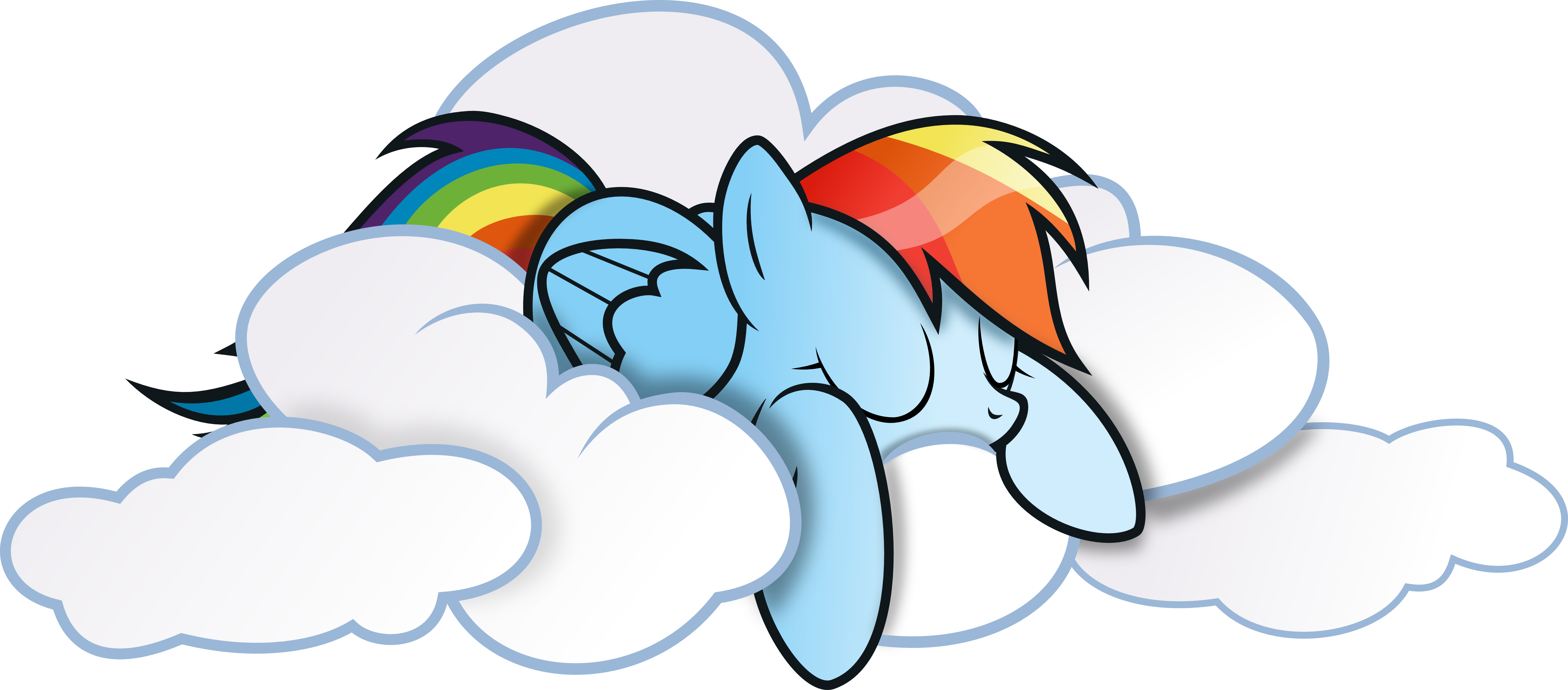 Download Rainbow Dash On Cloud Little Pony Friendship Is Magic ...
