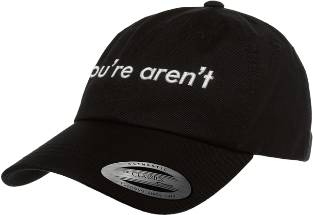 Download Callmecarson "you're Aren't" Dad Hat Hat - Quiksilver Cap PNG ...