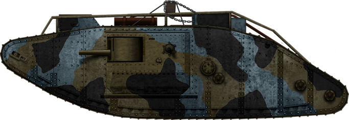 Download Tank Mk - V - World War 1 Tank Side View PNG Image with No ...