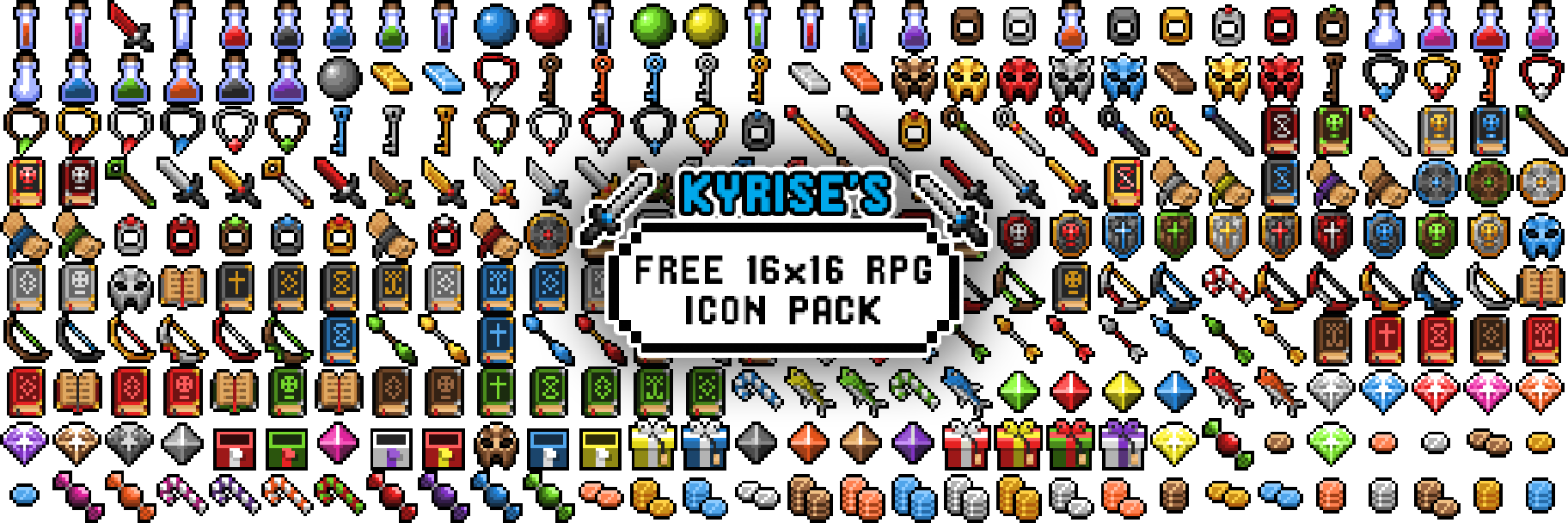 Download Kyrise's Free Rpg Icon Pack - Rpg Icons 16 X 16 PNG Image with ...