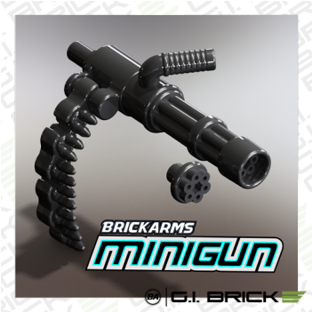 Download Brickarms Minigun - Brickarms 2.5 Scale Loose Weapon Gunmetal ...