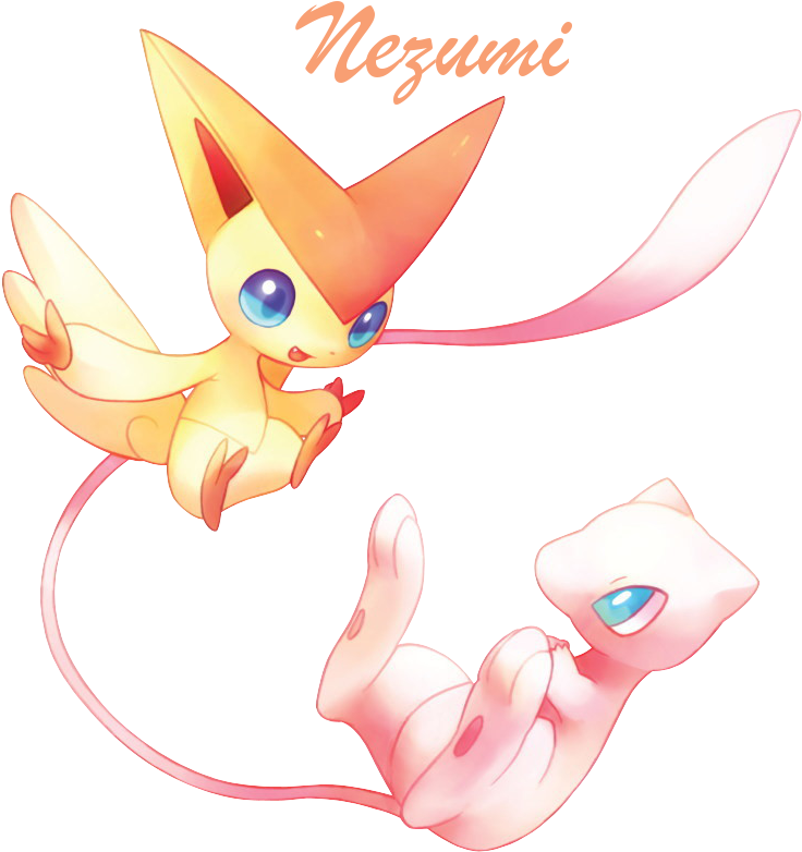 Download Voir L'image En Taille Réelle - Victini And Mew PNG Image with ...