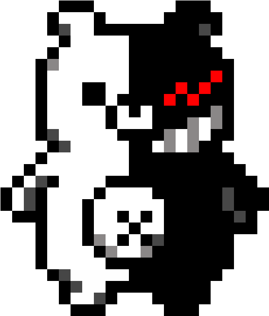 Download Monokuma - Danganronpa Monokuma Pixel Art PNG Image with No ...