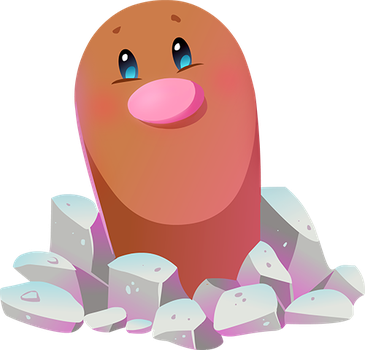 #050 Diglett By Kuitsuku - Pokemon That Looks Like Hot Dog - Free ...
