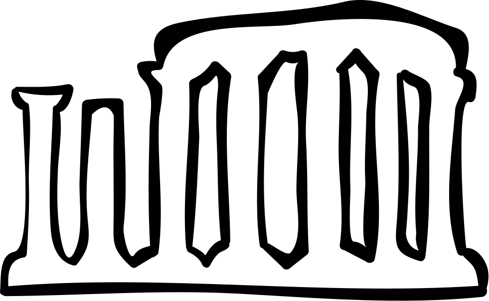 Download Columns Antique Ruins Hand Drawn Outline Comments - Ruins Logo ...