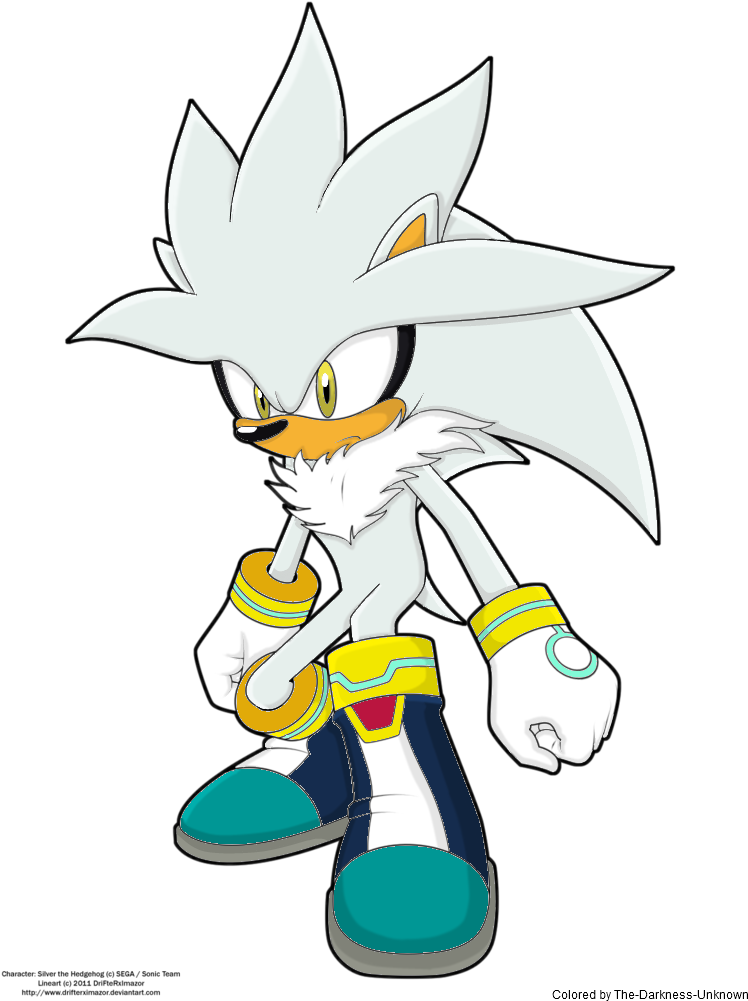 Silver The Hedgehog Colored By Lunarisraven On Deviantart - Silver The ...
