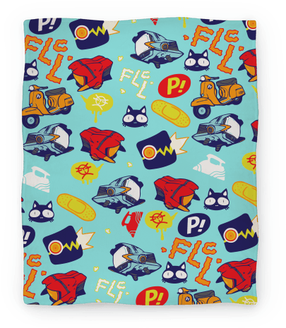 Download Flcl Anime Pattern Blanket - Flcl Pattern PNG Image with No ...