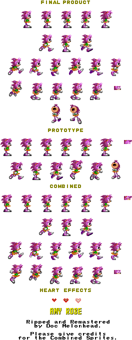 Amy Rose - Amy Rose Sprites Sonic Cd - Free Transparent PNG Download ...