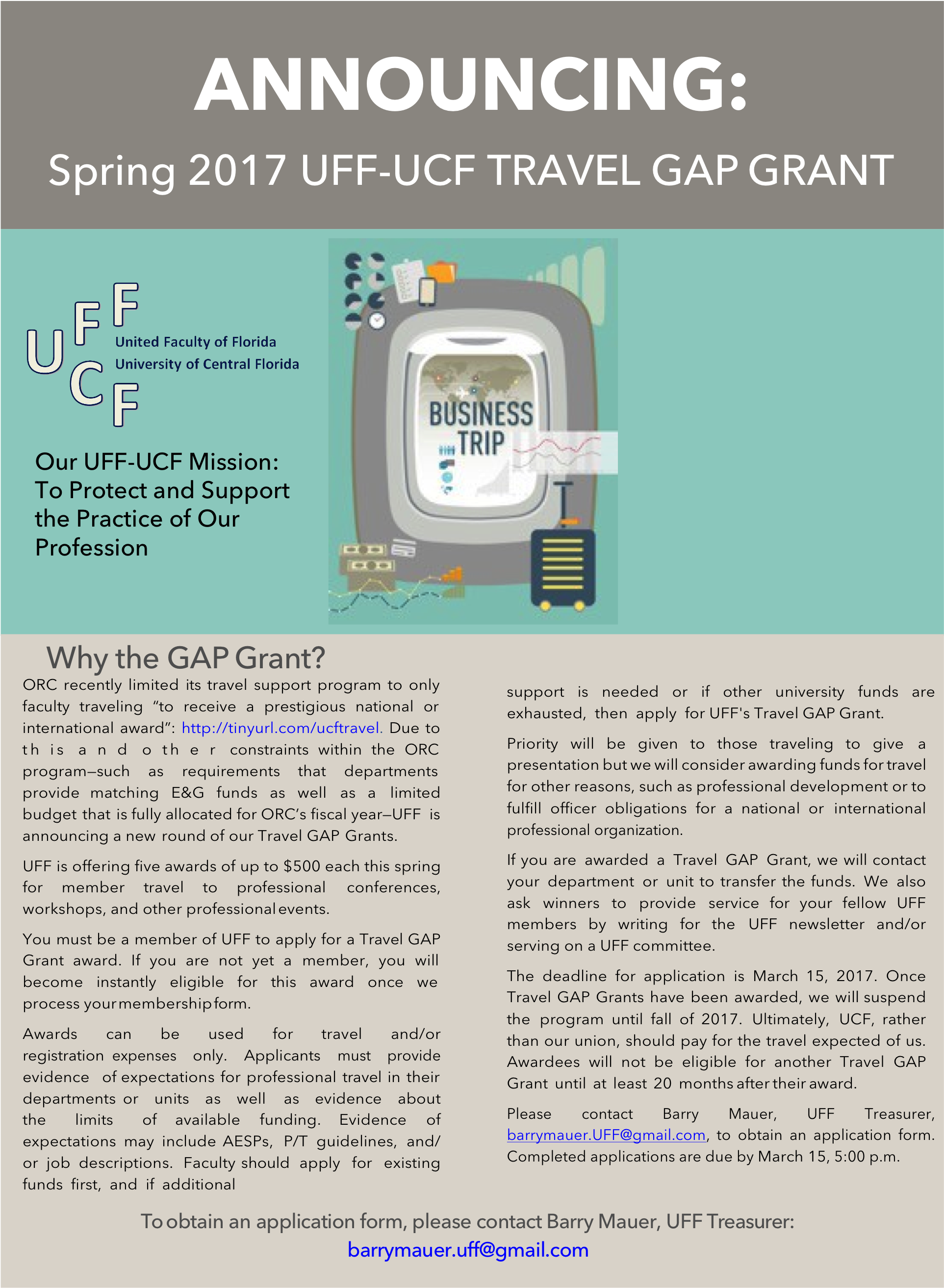 Download Uff-ucf Travel Gap Grant For Spring 2017 - Keep Calm The ...