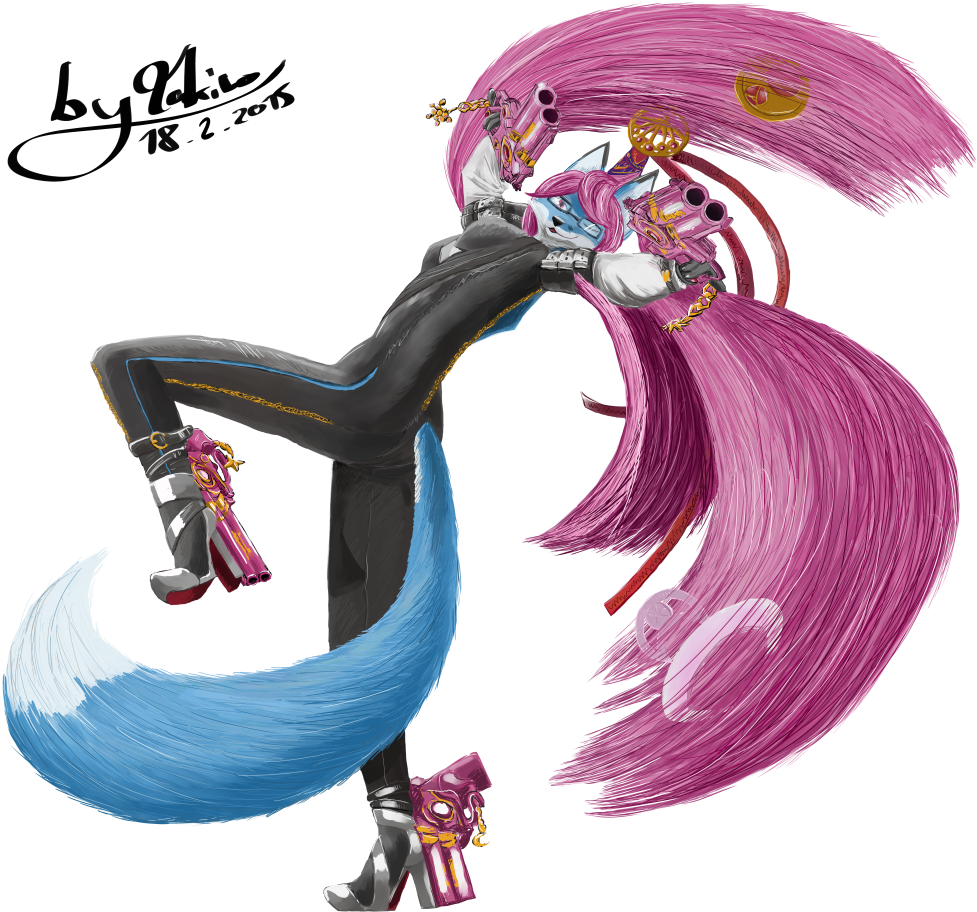 Blue-foxyfied - Bayonetta - Furry Bayonetta - Free Transparent PNG ...