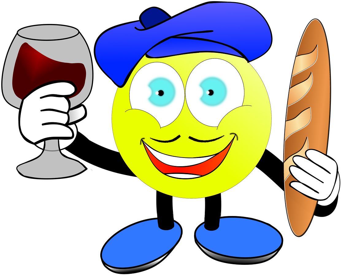 Download France, Frenchman, Beret, Budget, Wine, Smiley - Smiley PNG ...