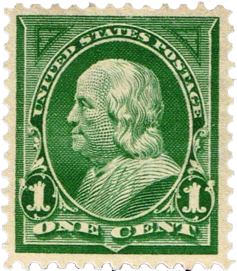 Download One Cent Stamp Franklin PNG Image with No Background - PNGkey.com