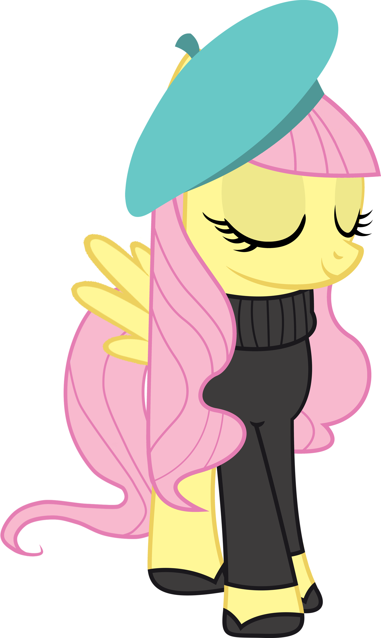 Download 93198 Absurd Res Beatnik Beret Fluttershy Highres Recolor - My ...