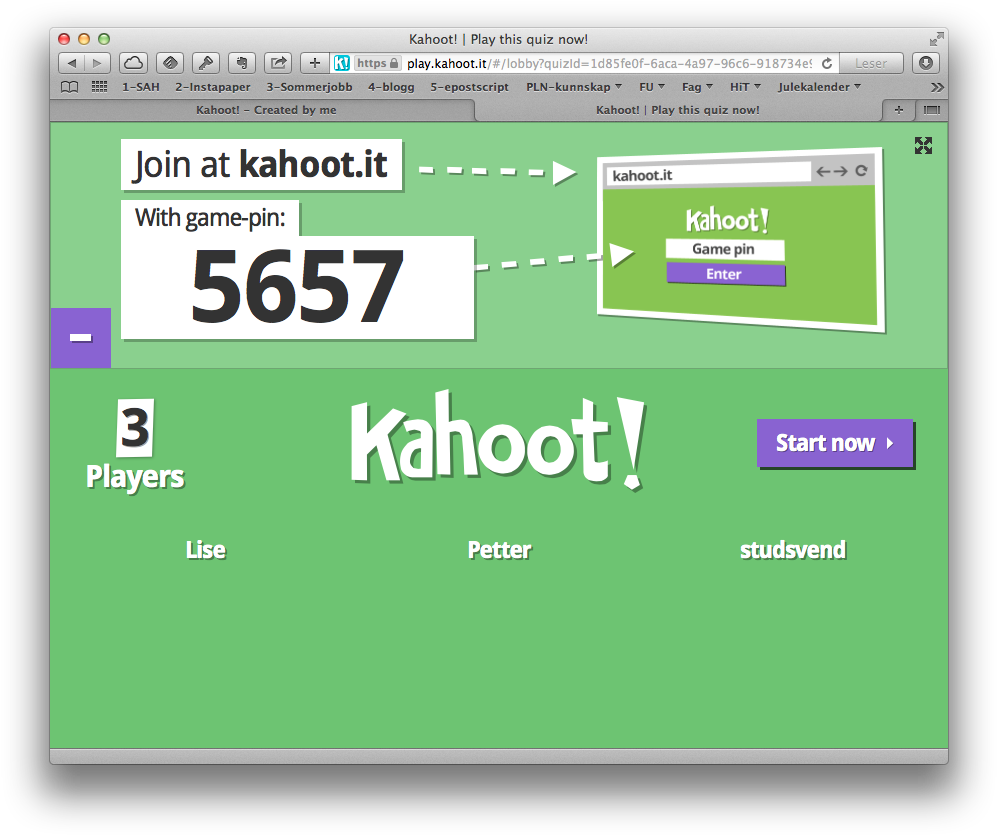 Download Din Kahoot-sesjon Får En Unik Pinkode Som Deltakerne - Kahoot ...