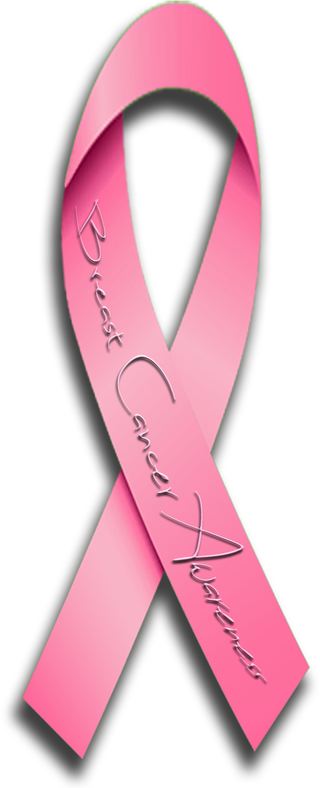 Download Pink Ribbon Bca With Shadow - Breast Cancer Awareness .png PNG ...