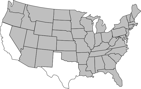 Usa Map Clip Art United States At Clker Vector Online - Us Map States ...