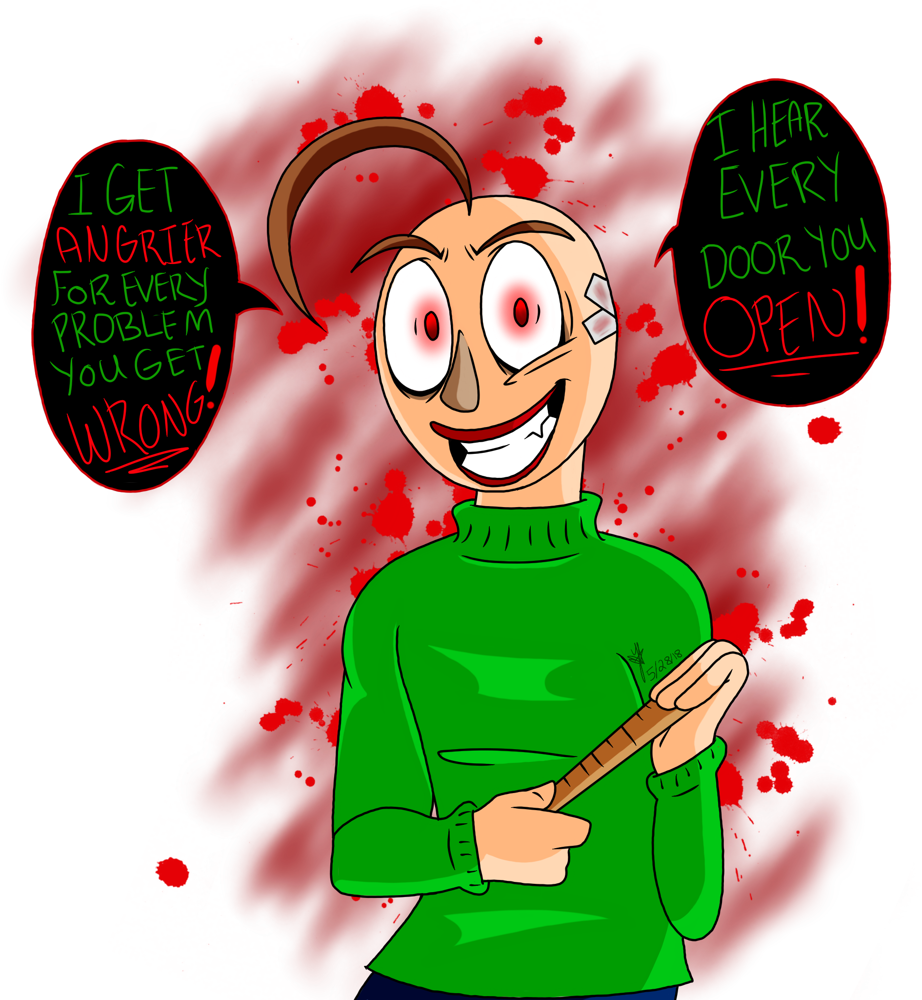 Download Mr Baldi By Yaoilover113 - Baldi's Basics Deviantart Baldi PNG ...