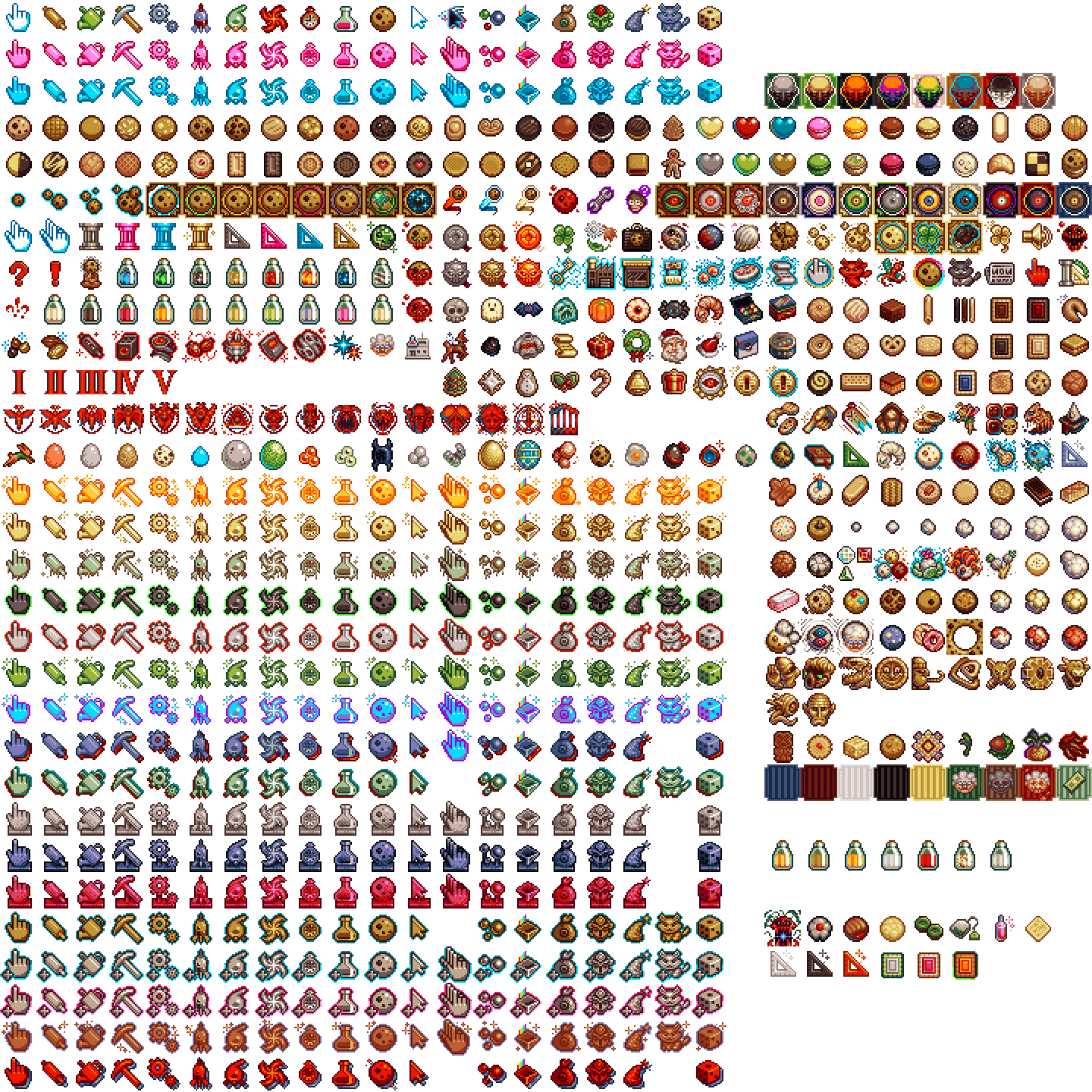Spritesheet - Cookie Clicker Sprite Sheet - Free Transparent PNG ...