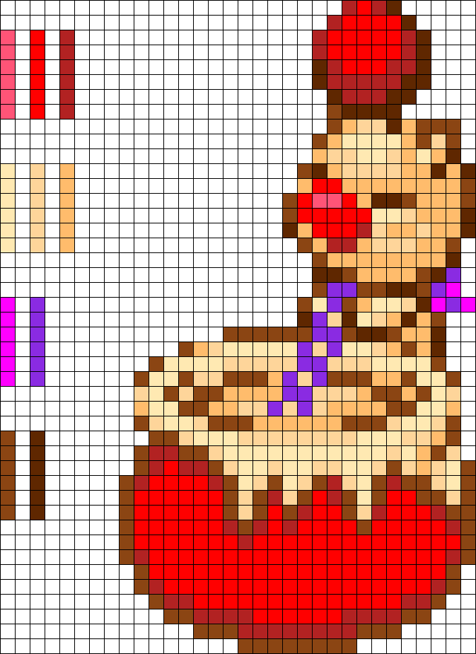 Download Moogle Perler Bead Pattern / Bead Sprite - Leeuwarden PNG ...