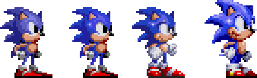 Sonicspritecompariso ] - Classic Sonic Sprites - Free Transparent PNG ...