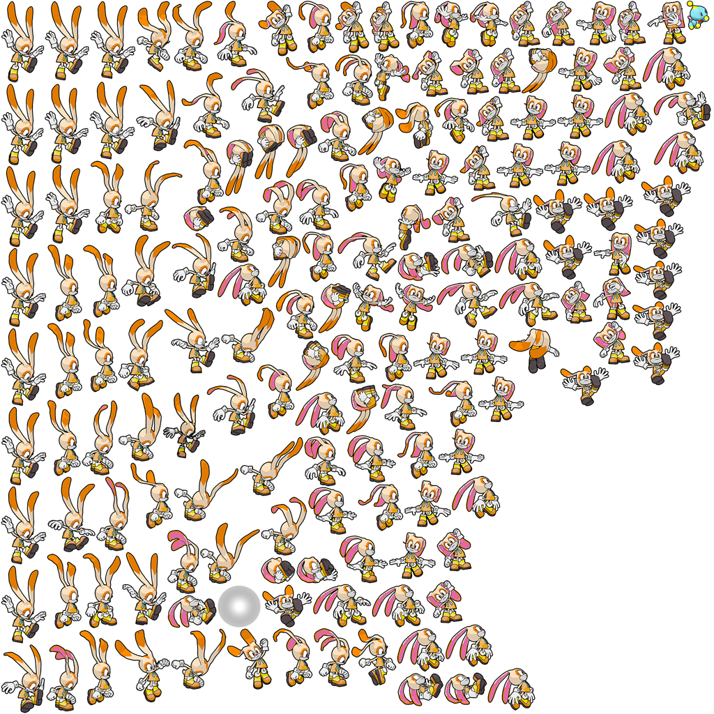 Download Cream - Cream The Rabbit Sprite PNG Image with No Background ...