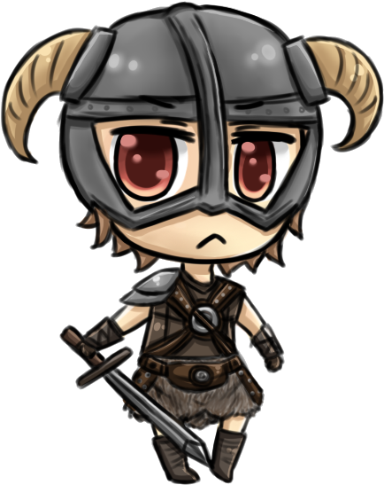 Download Skyrim Drawing Dragonborn - Dovahkiin Chibi PNG Image with No ...