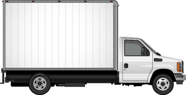 Download White Moving Truck Facing Right - Mover Van PNG Image with No ...