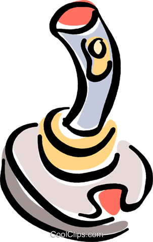Computer Joystick Royalty Free Vector Clip Art Illustration - Computer ...