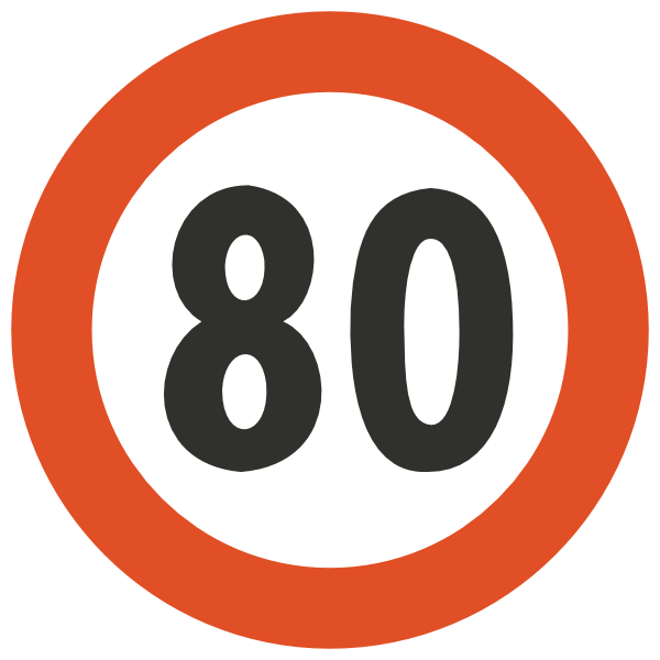 Download Maximum Speed Clip Art At Clker - 80 Speed Limit Png PNG Image ...