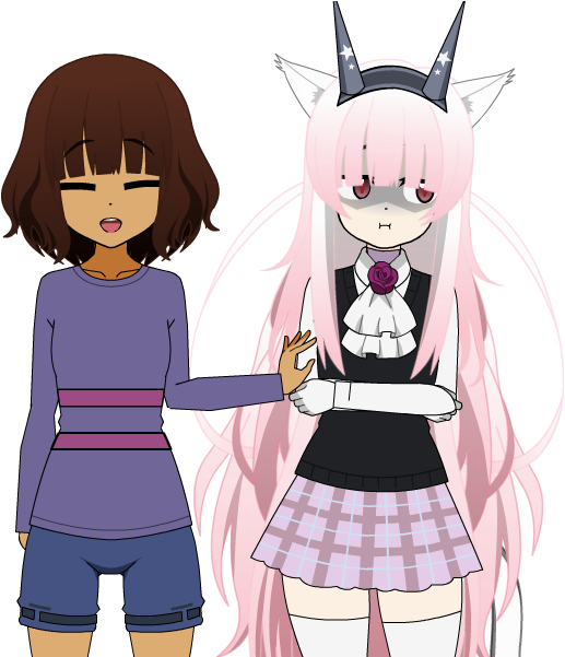 Download Kityo And Frisk - Cartoon PNG Image with No Background ...