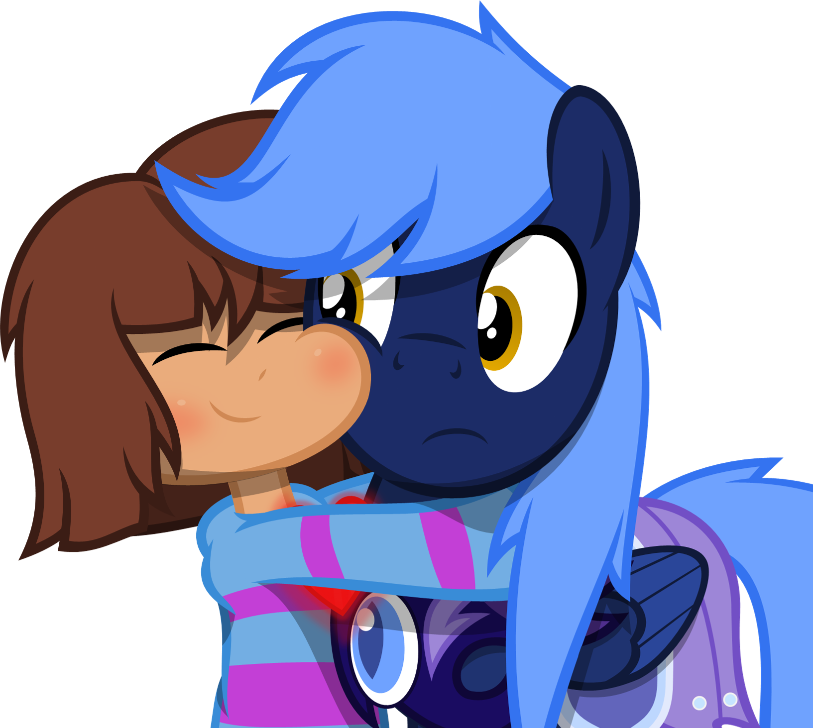 Zacatron94, Frisk, Glomp, Hug, Human, Oc, Oc - Mlp Human Hugging Pony ...