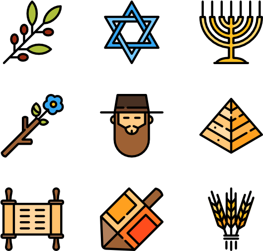 Download Judaism - Jewish Icons PNG Image with No Background - PNGkey.com