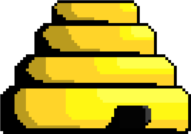 Bee Hive Pixelated - Pixel Art Bee Hive - Free Transparent PNG Download ...