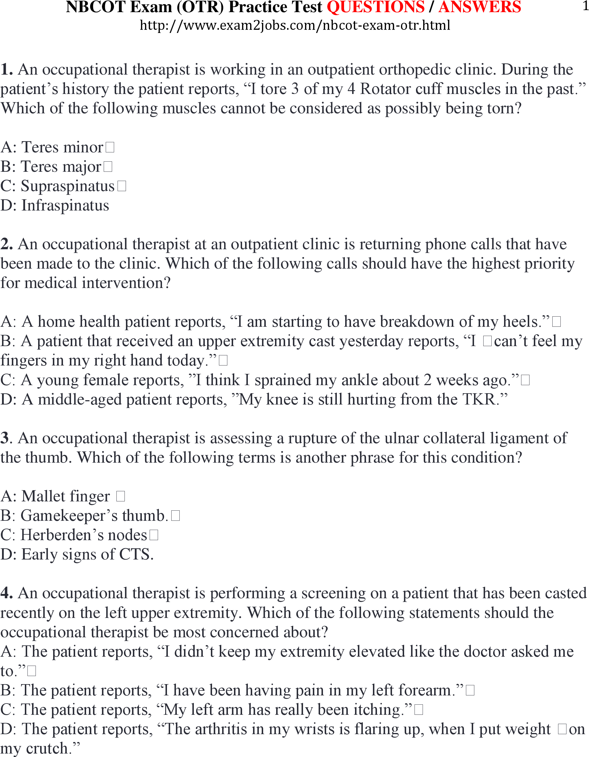 Download Nbcot Exam Practice Test Questions Answers Page Test PNG download-nbcot-exam-practice-test-questions-answers-page-test-png