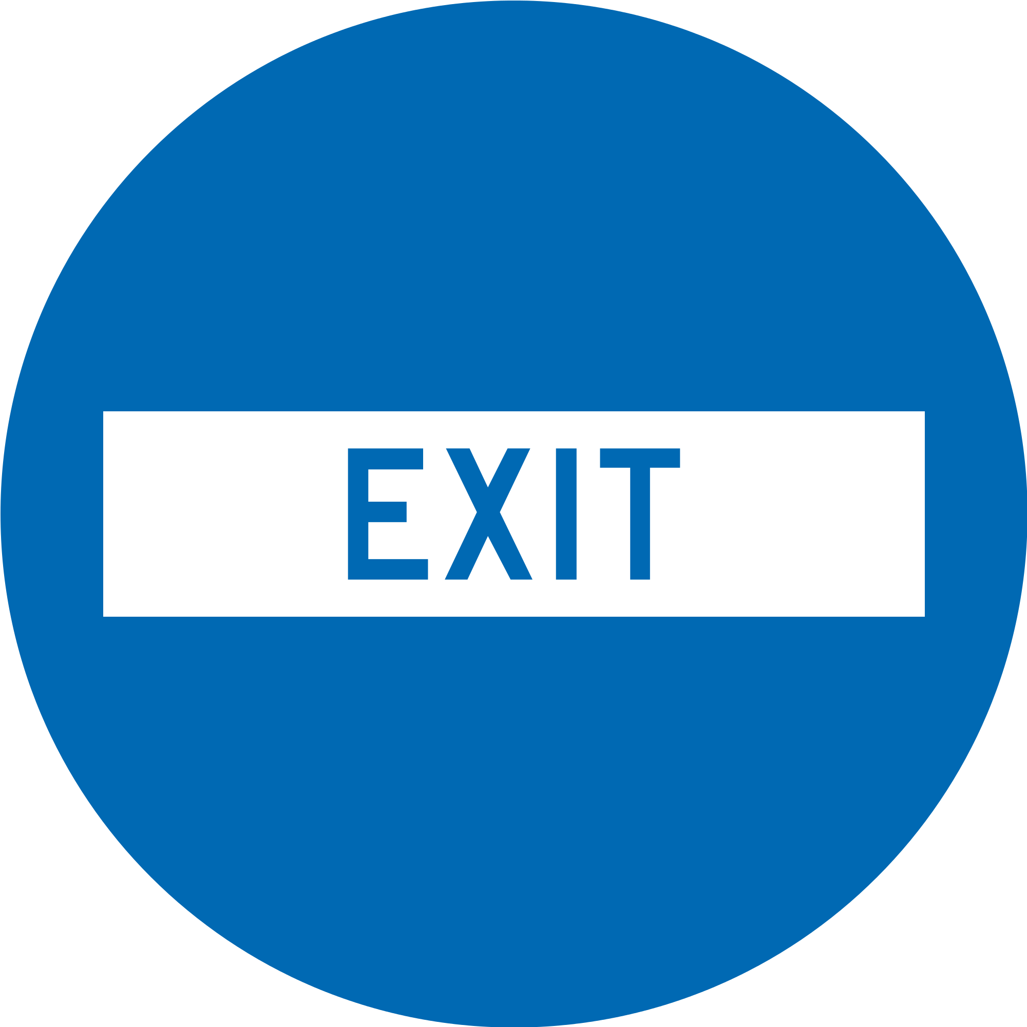 Open - Exit Sign Png Blue - Free Transparent PNG Download - PNGkey