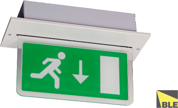 Fully Recessed Emergency Blade Exit Sign - Van Lien 1np-11n/aft Vl ...