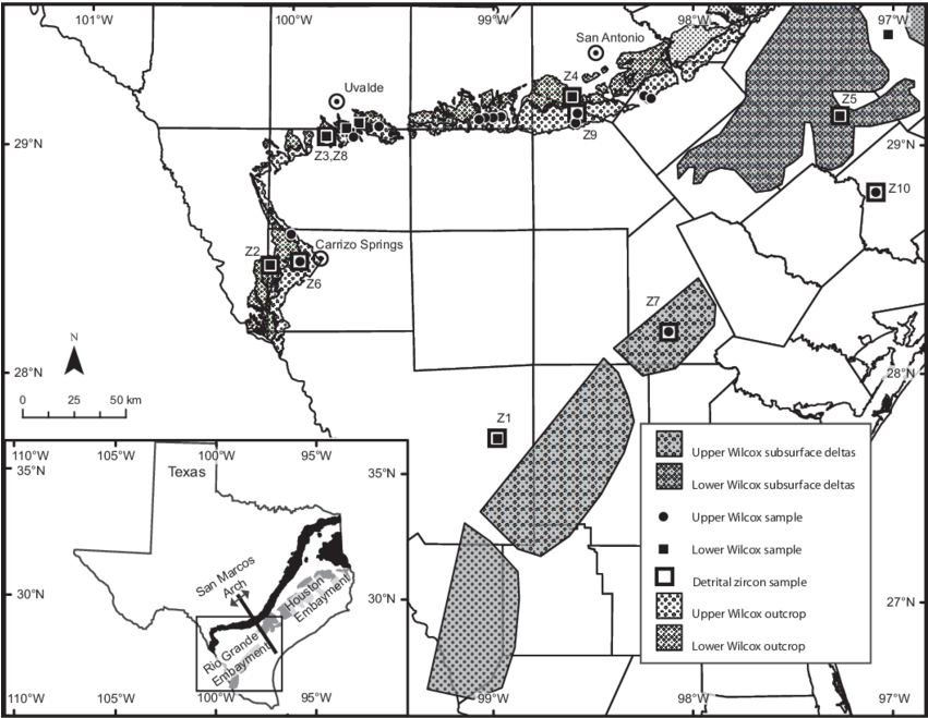Download Map Of South Texas Study Region Showing The Distribution ...