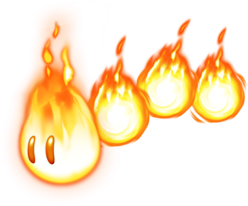 Fire Snake By Yoshigo - Mario Fire Snake - Free Transparent PNG ...