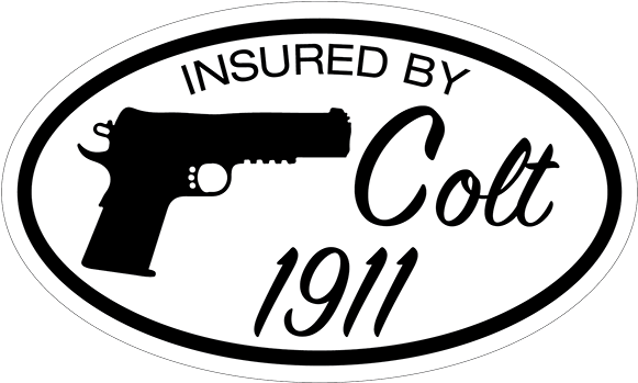 Insured By Colt 1911 Decal - Colt's Manufacturing Company - Free ...