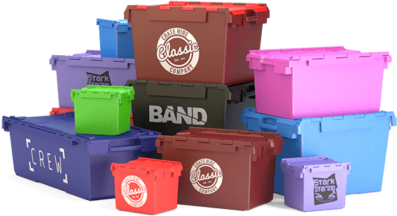 Download A Selection Of Plastic Moving Crates, Storage Crates - Family ...