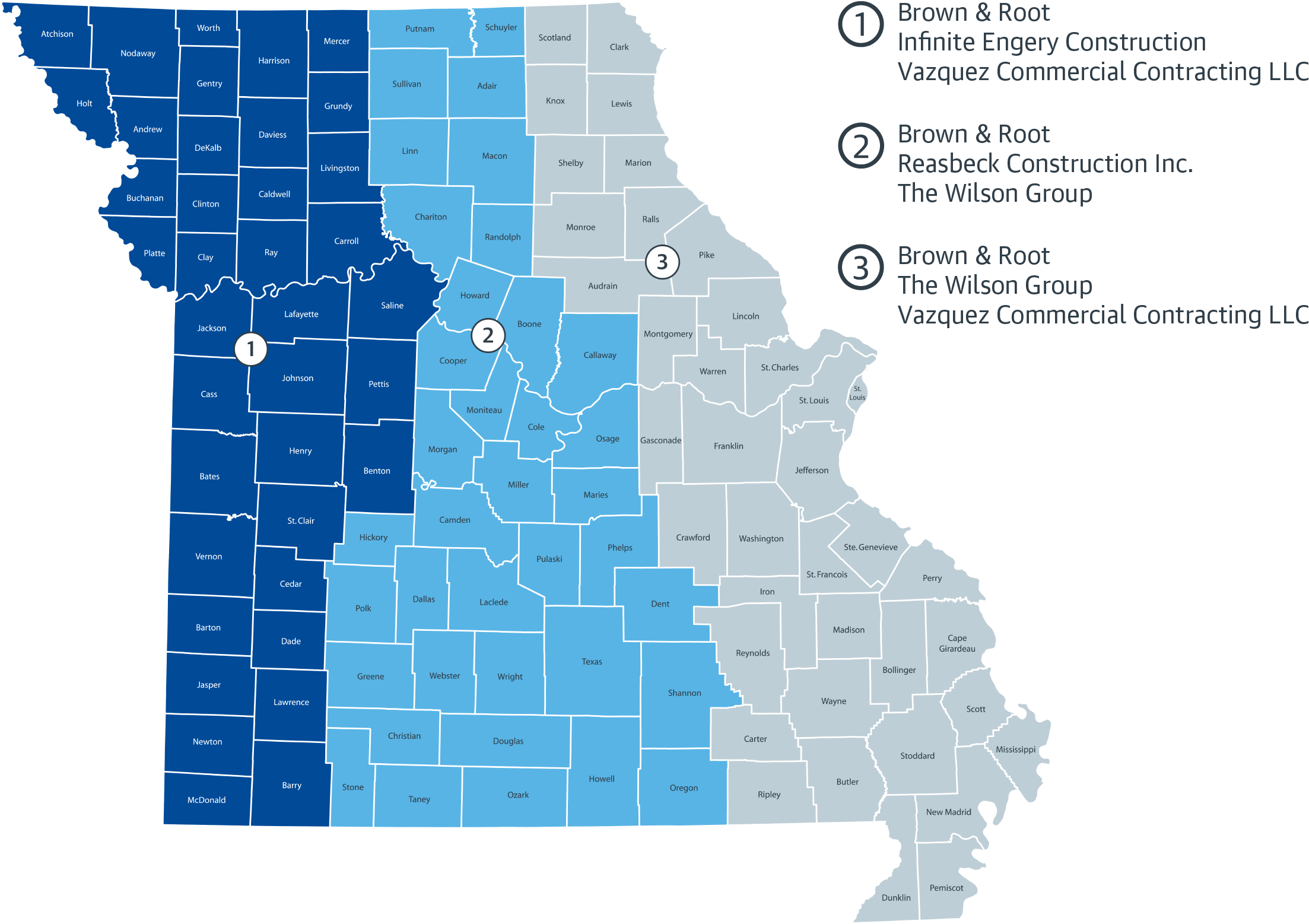 Contractor Service Areas - Map Of Missouri - Free Transparent PNG ...