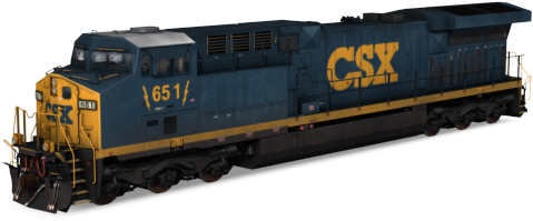 Download Ge Ac6000cw Csx Yn3 2 Pack - Locomotive PNG Image with No ...
