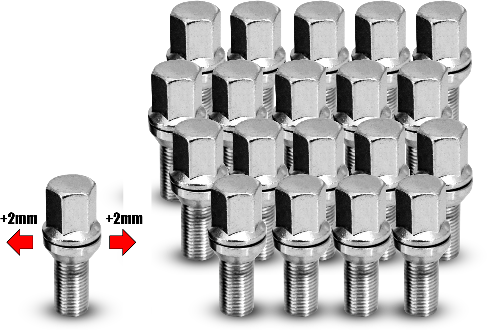 Download Pcd Adjusting Or "wobble" Bolts Chrome - Bolt PNG Image with ...
