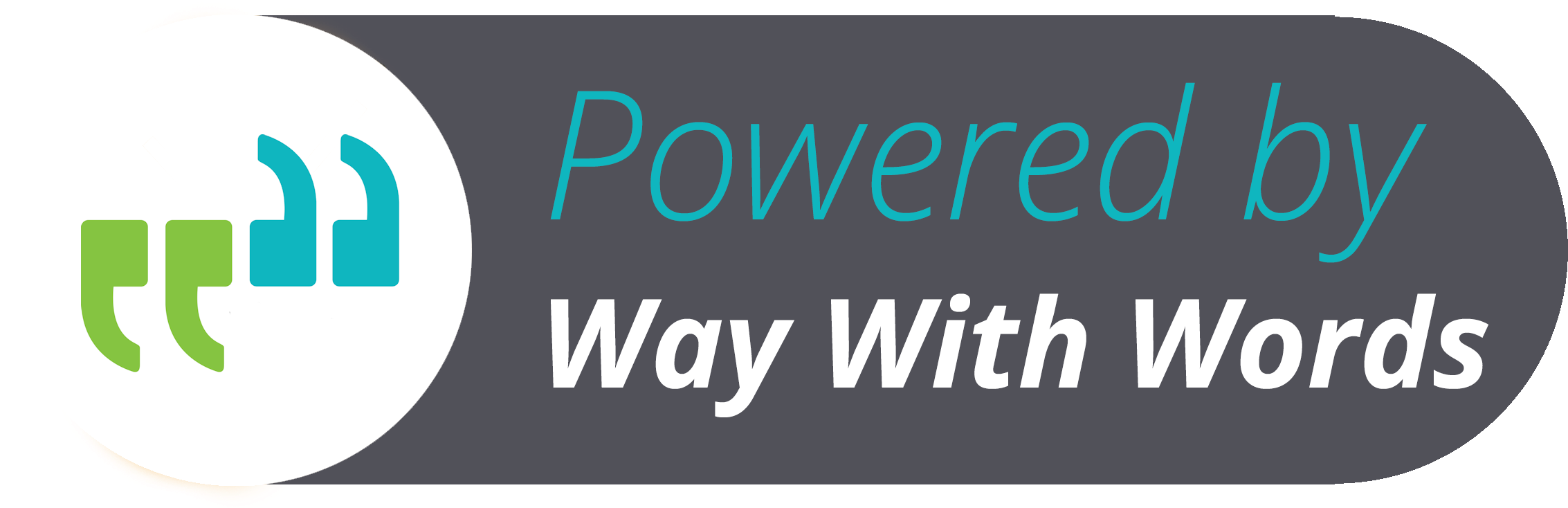 Download Powered By Way With Words - Graphic Design PNG Image with No ...