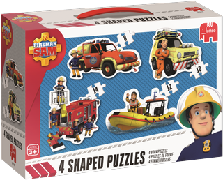 Download 4 Shaped Puzzles - Jumbo Games Fireman Sam 4-in-1 Shaped ...